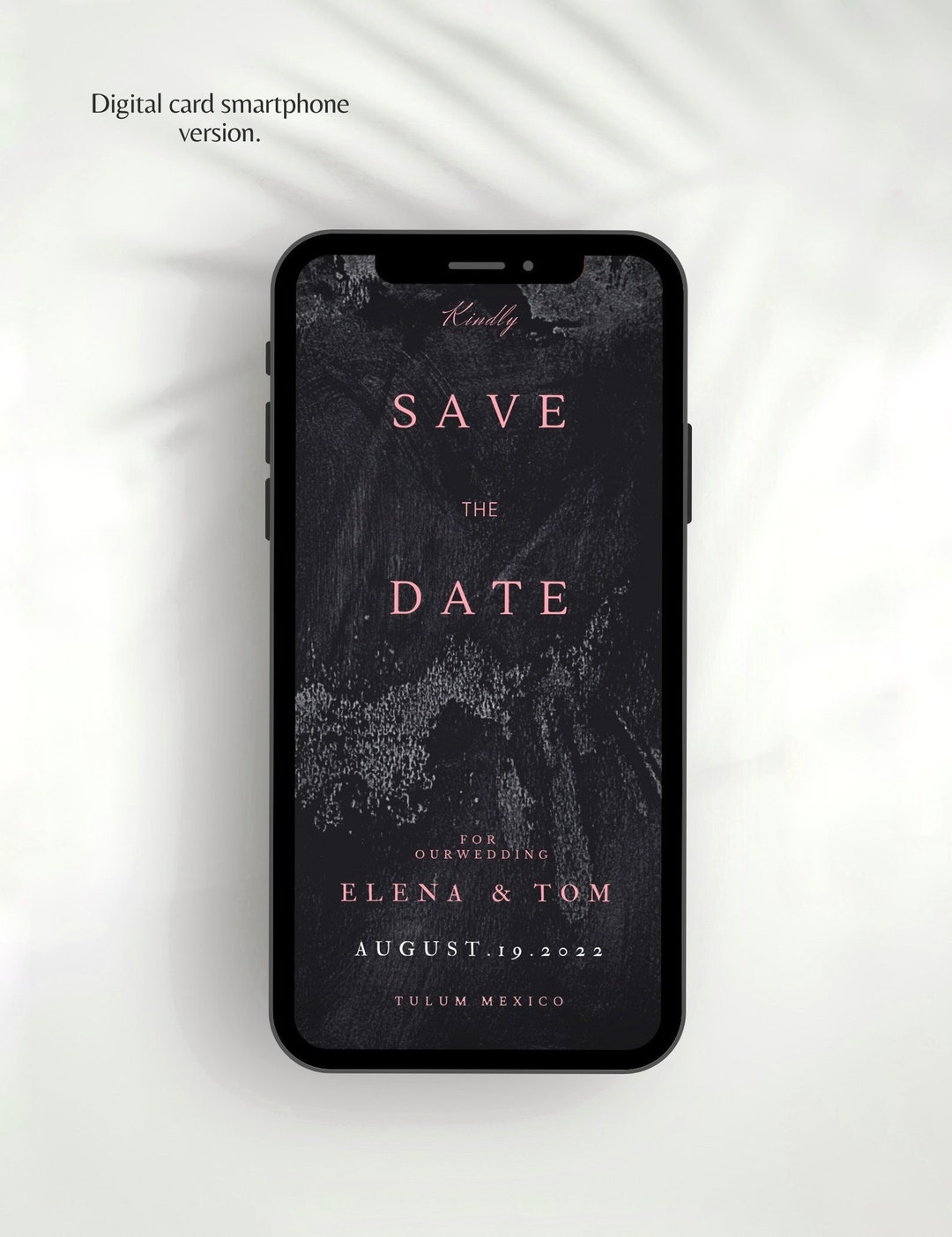Editable Digital Template Save the Date Smartphone Canva - Etsy