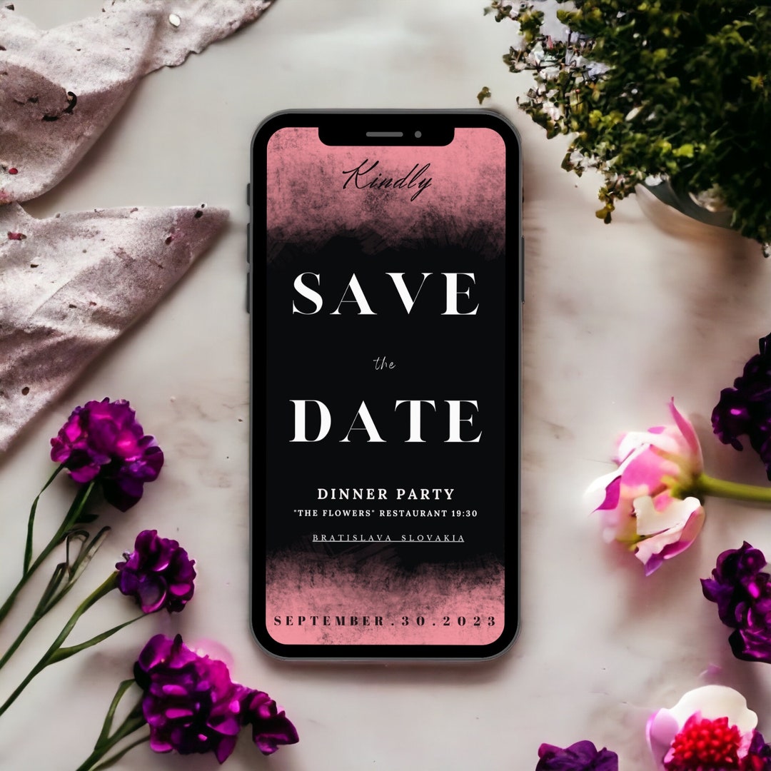 Editable Digital Template Save the Date Dinner/event - Etsy