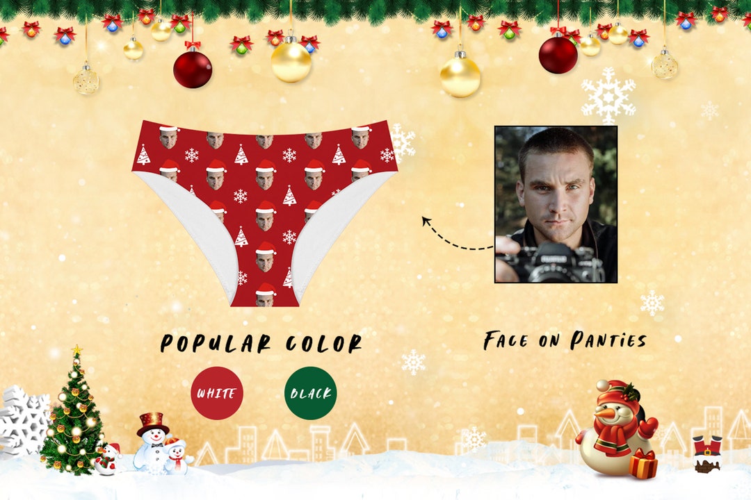 Custom Photo Panties,personalized Christmas Briefs,santa Panties,custom ...