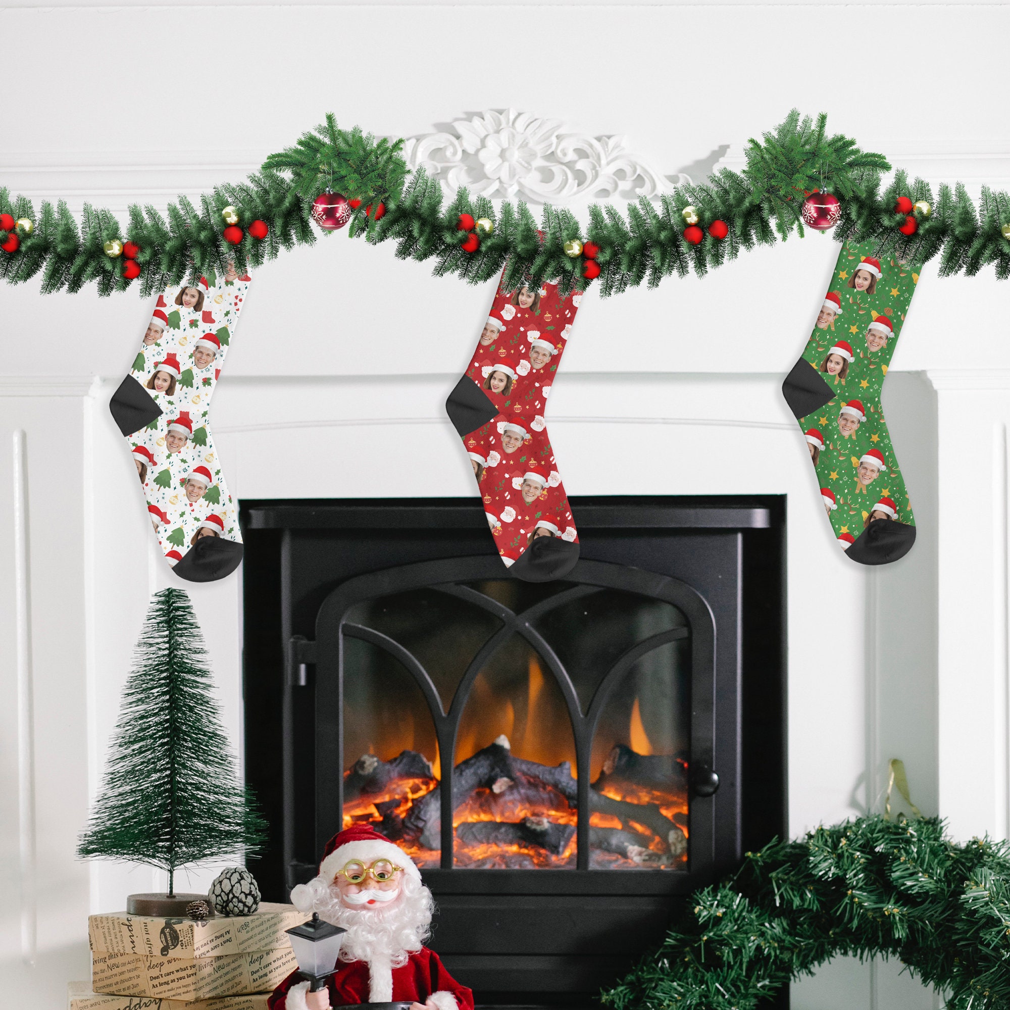 Custom Christmas Socks, Custom Photo Socks, Christmas Socks ...