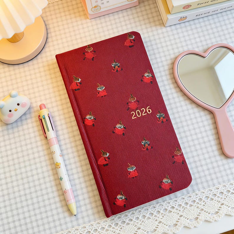 2026 Cute Planner Notebook, Japanese Style Diary, Vintage Animal ...