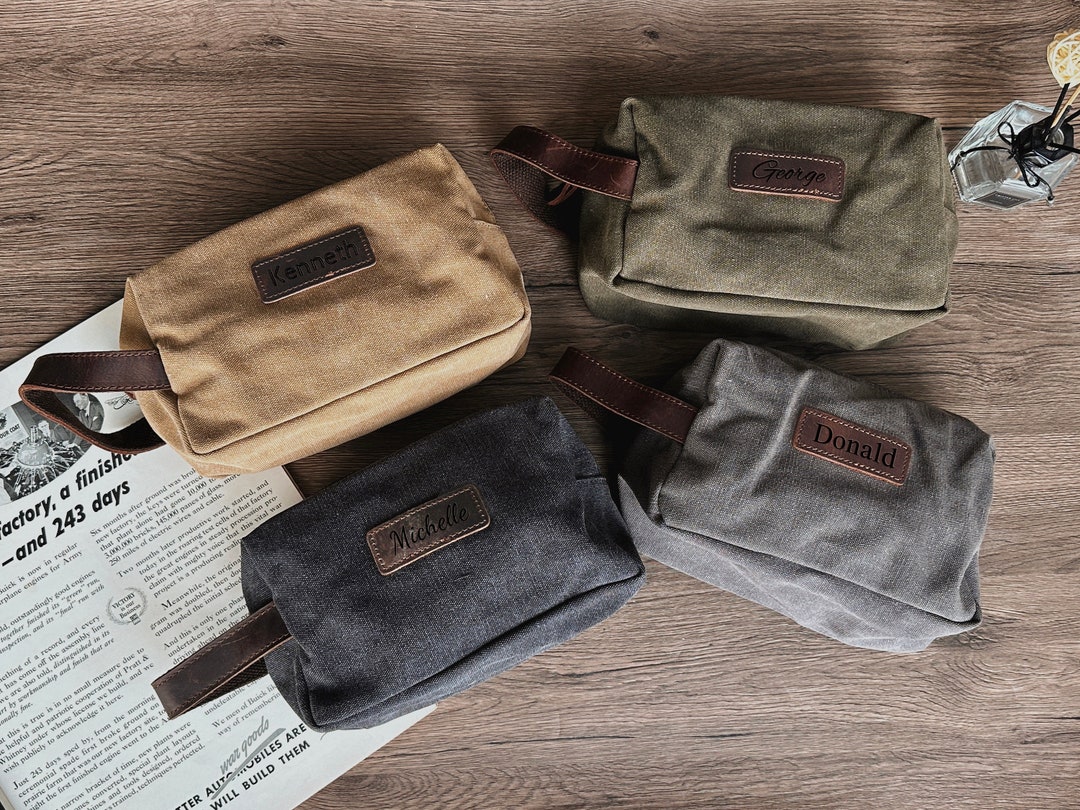 Custom Mens Toiletry Bag, Personalized Toiletry Bag, Canvas Travel Bag ...