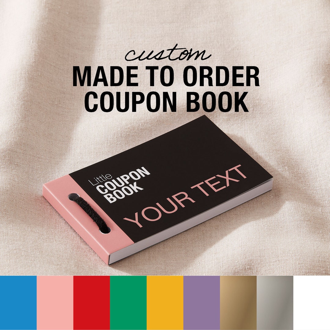 Fully Customisable Coupon Book: Select Your Colour, Select Your Cover ...