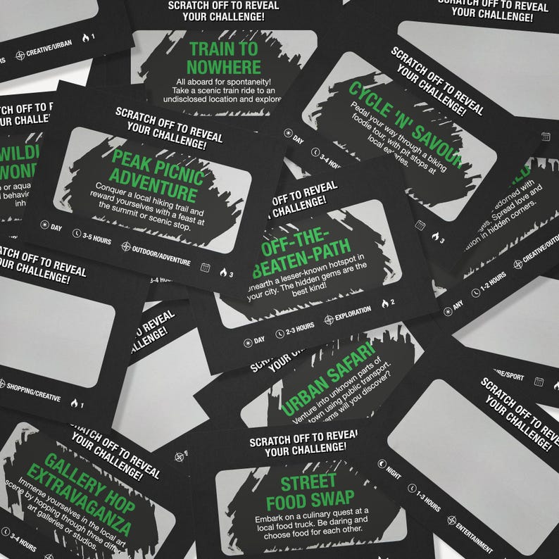 Adventure Date Night Cards | 27 Scratch-off Challenges for Couples ...