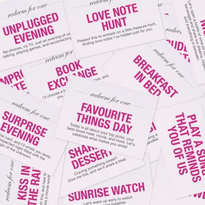 Romance Love Coupons for Him or Her Christmas Stocking Filler Couples ...