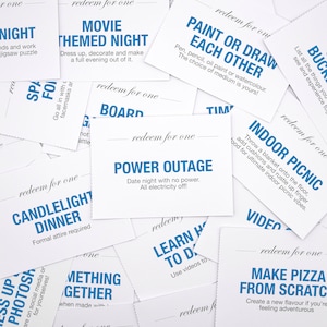 Lockdown Date Idea Cards: Unique Fun Love Coupons for Home Nights In ...