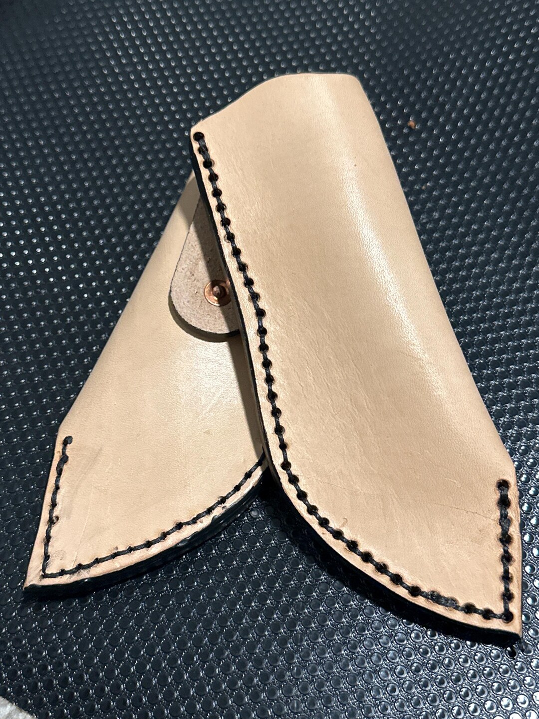 Medium 7” Custom Genuine Leather Sheath Fixed Blade Knife. Right Hand ...