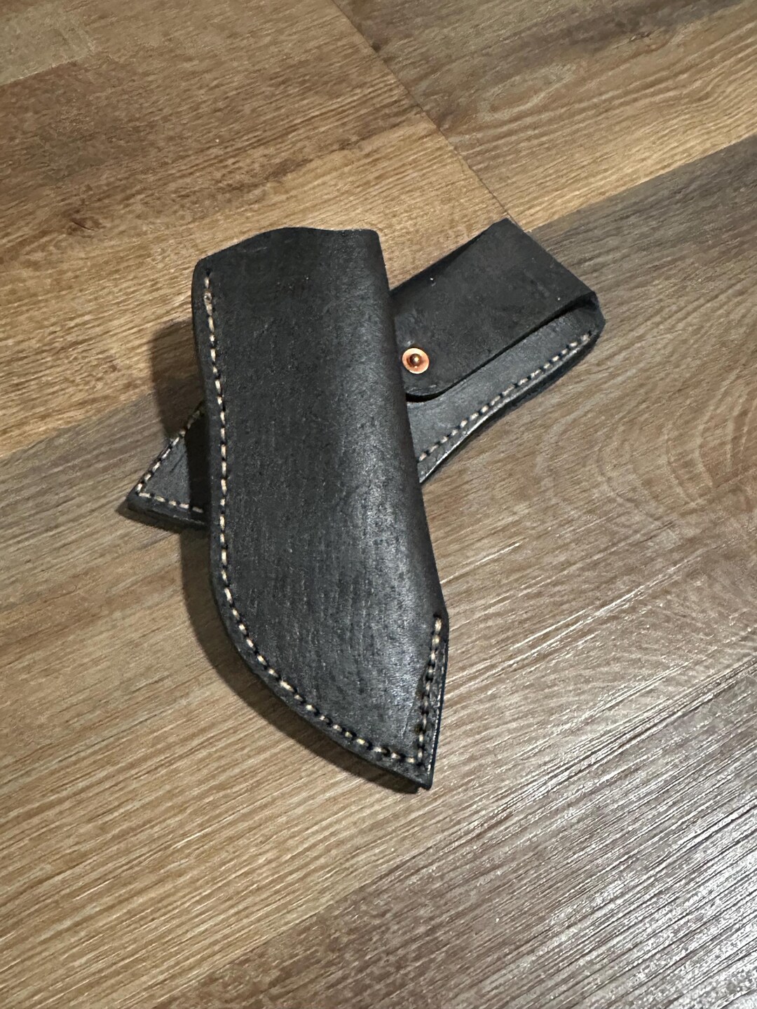 Medium 7” Custom Genuine Leather Sheath Fixed Blade Knife. Right Hand ...