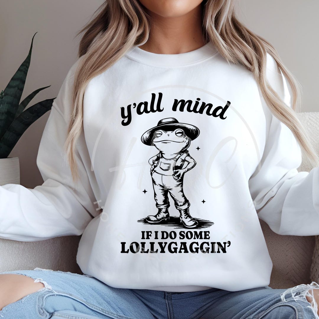 Yall Mind If I Do Some Lollygaggin Svg, Frog and Toad Svg, Western Svg ...
