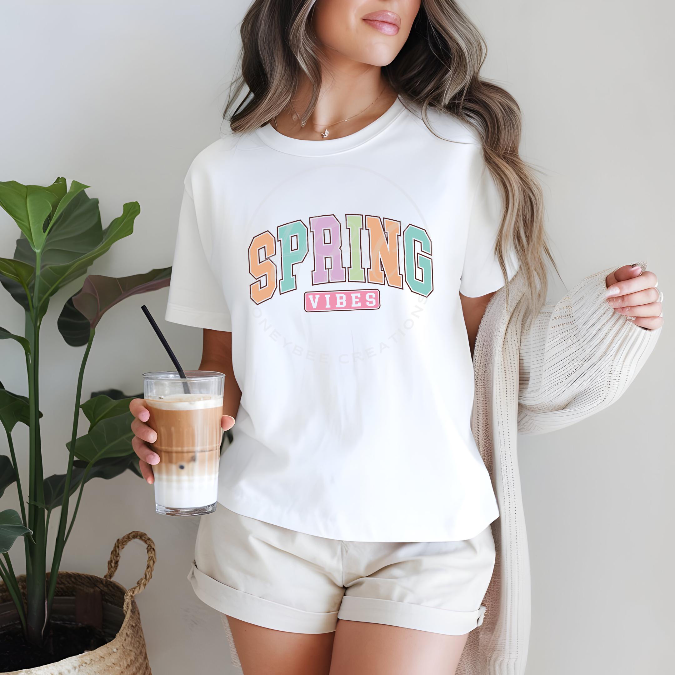 Spring Vibes Png, Tshirt Designs Png, Pastel Spring Png, Spring Quotes ...