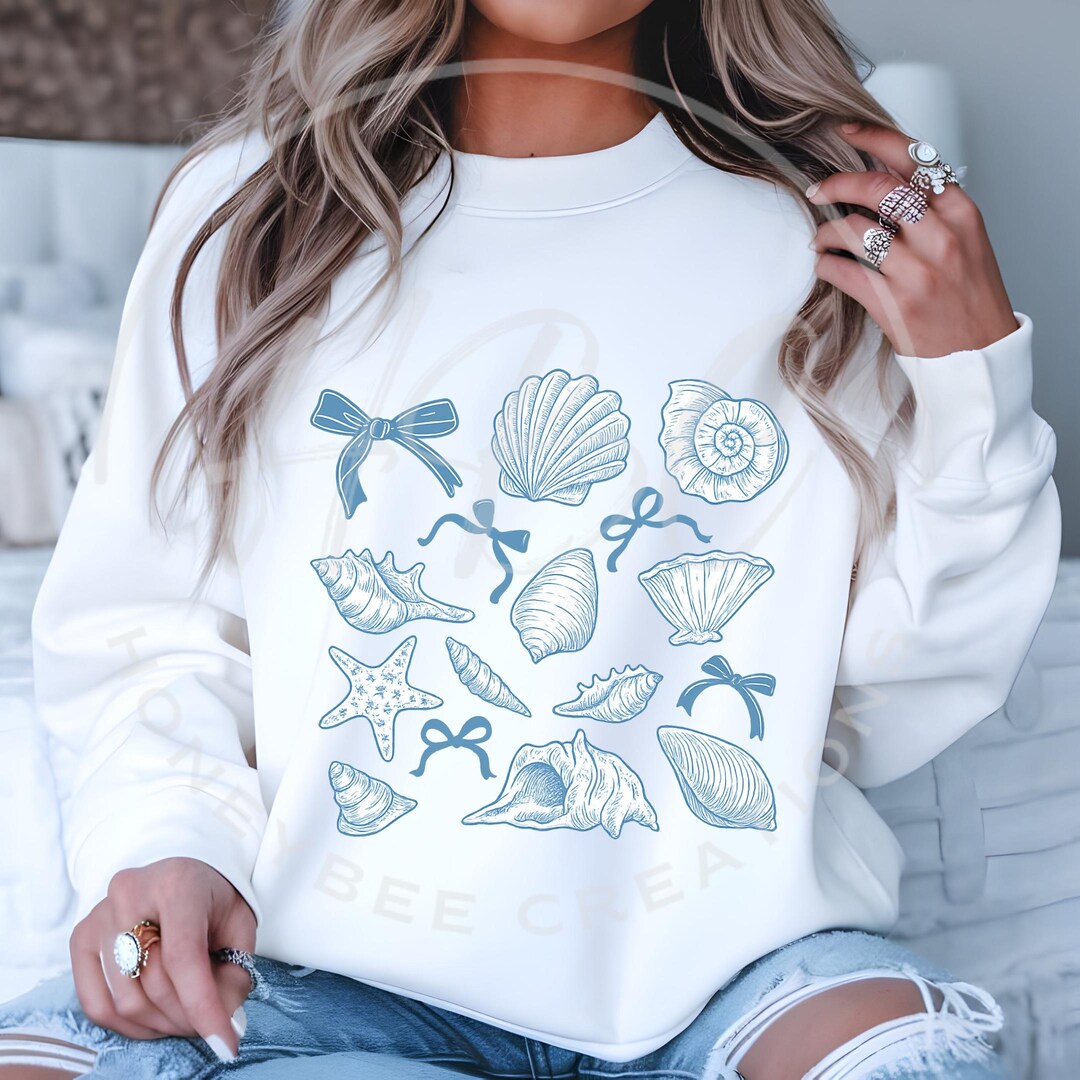 Coquette Seashell Pattern Png, Ocean Coquette Png, Beach Png, Retro ...