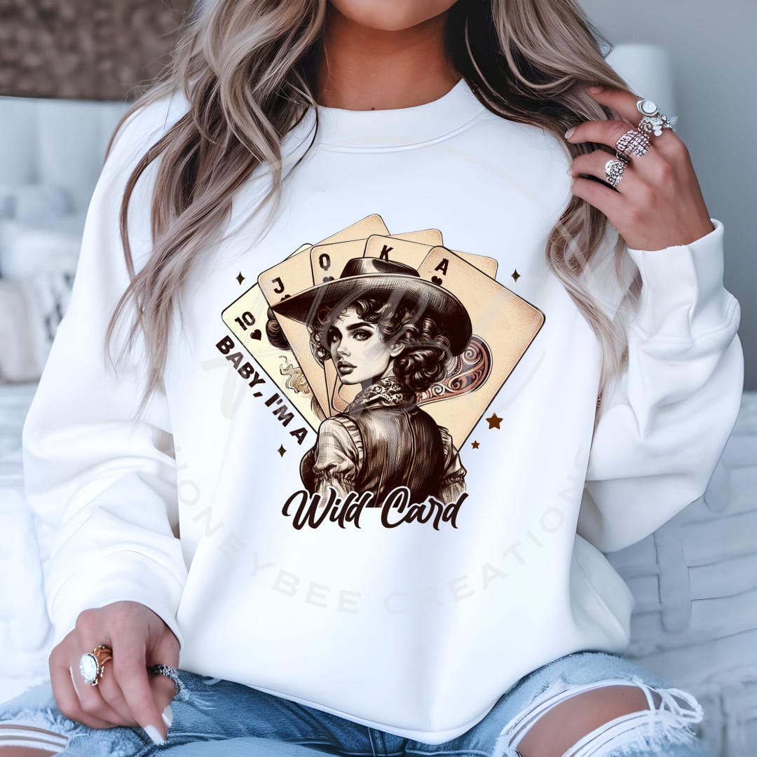 Baby I'm A Wild Card Svg, Western Svg, Vintage Western Png, T Shirt ...