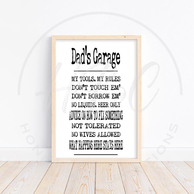 Dad's Garage Svg, Dads Rule Svg, Fathers Day Svg, Happy Fathers Days ...