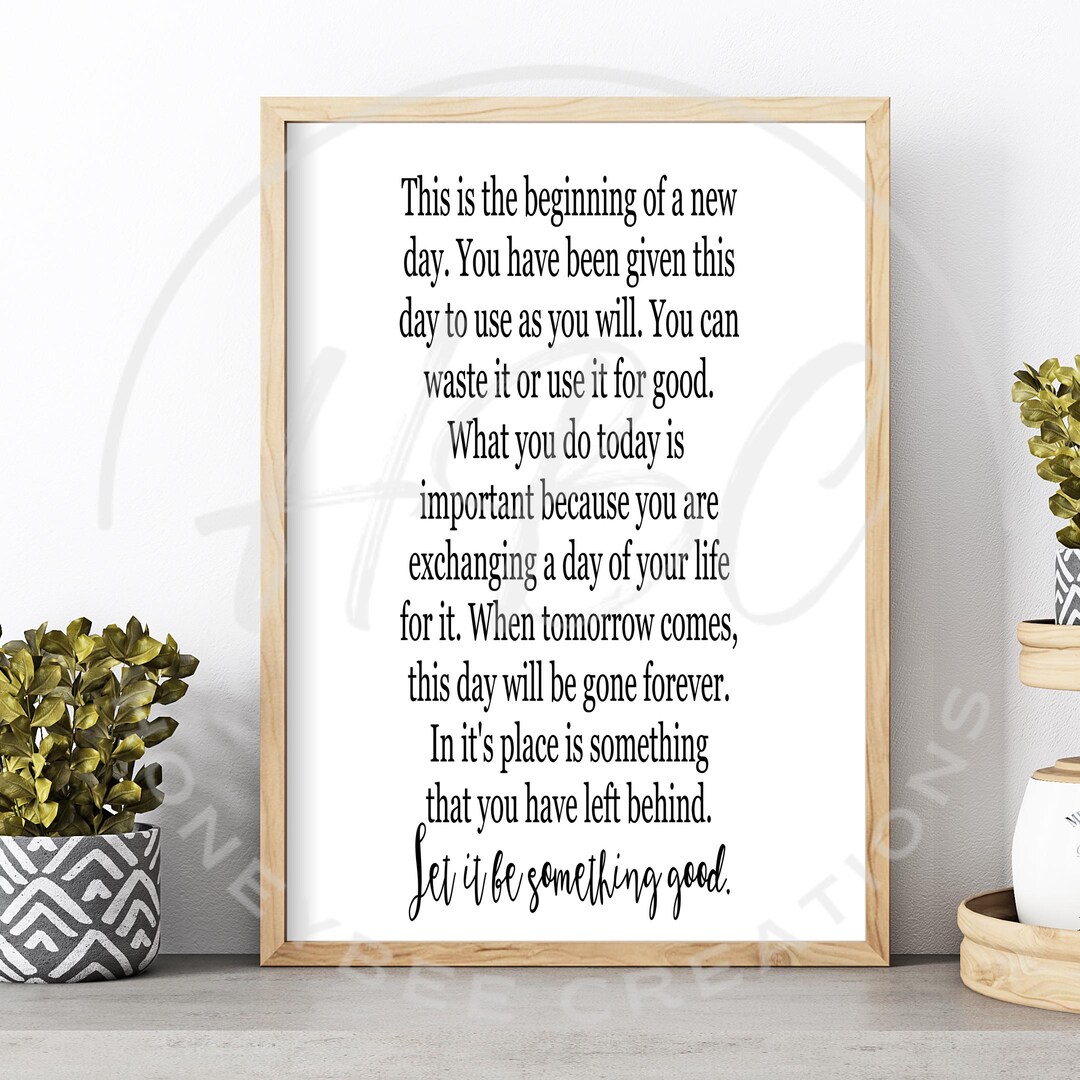 This is the Beginning of A New Day Svg, Inspirational Svg, Mental ...