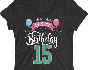 15th birthday shirt | Etsy