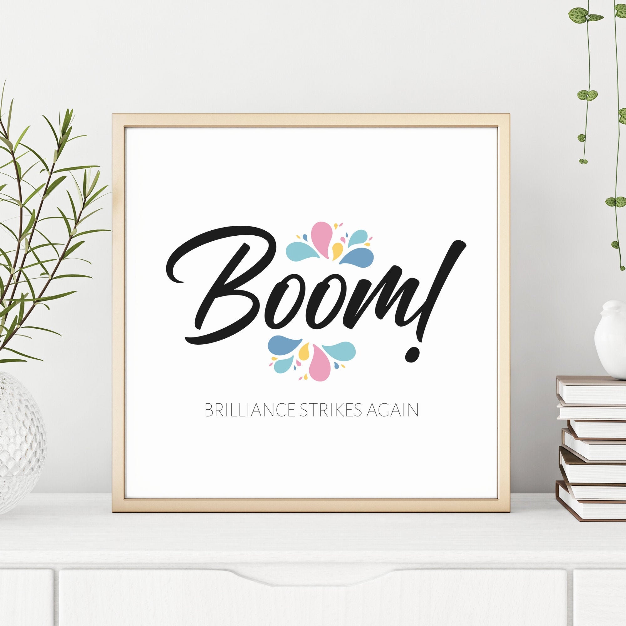 Boom Printable Wall Art Print Printable Art Inspirational - Etsy