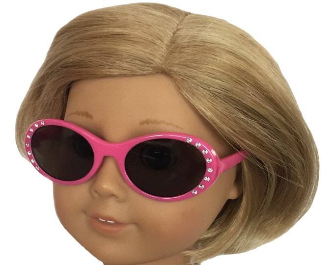 18" Doll Clothes- 18" Doll Spring Sun Glasses With Rhinestones Hot Pink ...
