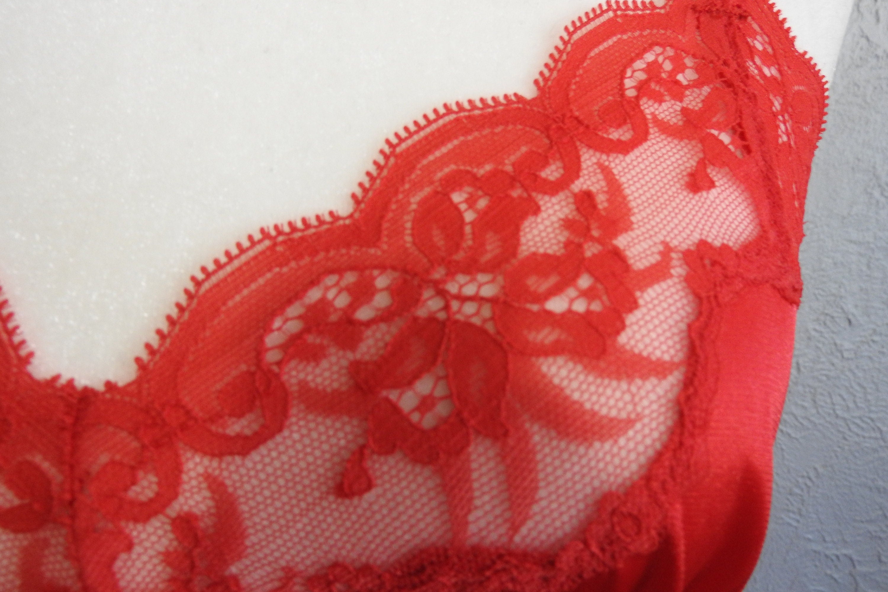 Vintage 1960's French Maid Full Slip Lolita Red Sexy Lacy Boudoir - Etsy