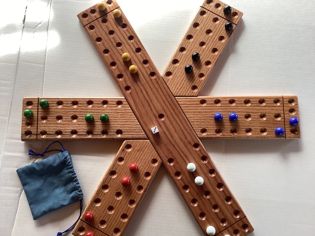 Large Handmade Wooden Marble Gameboard Aggravation - Etsy