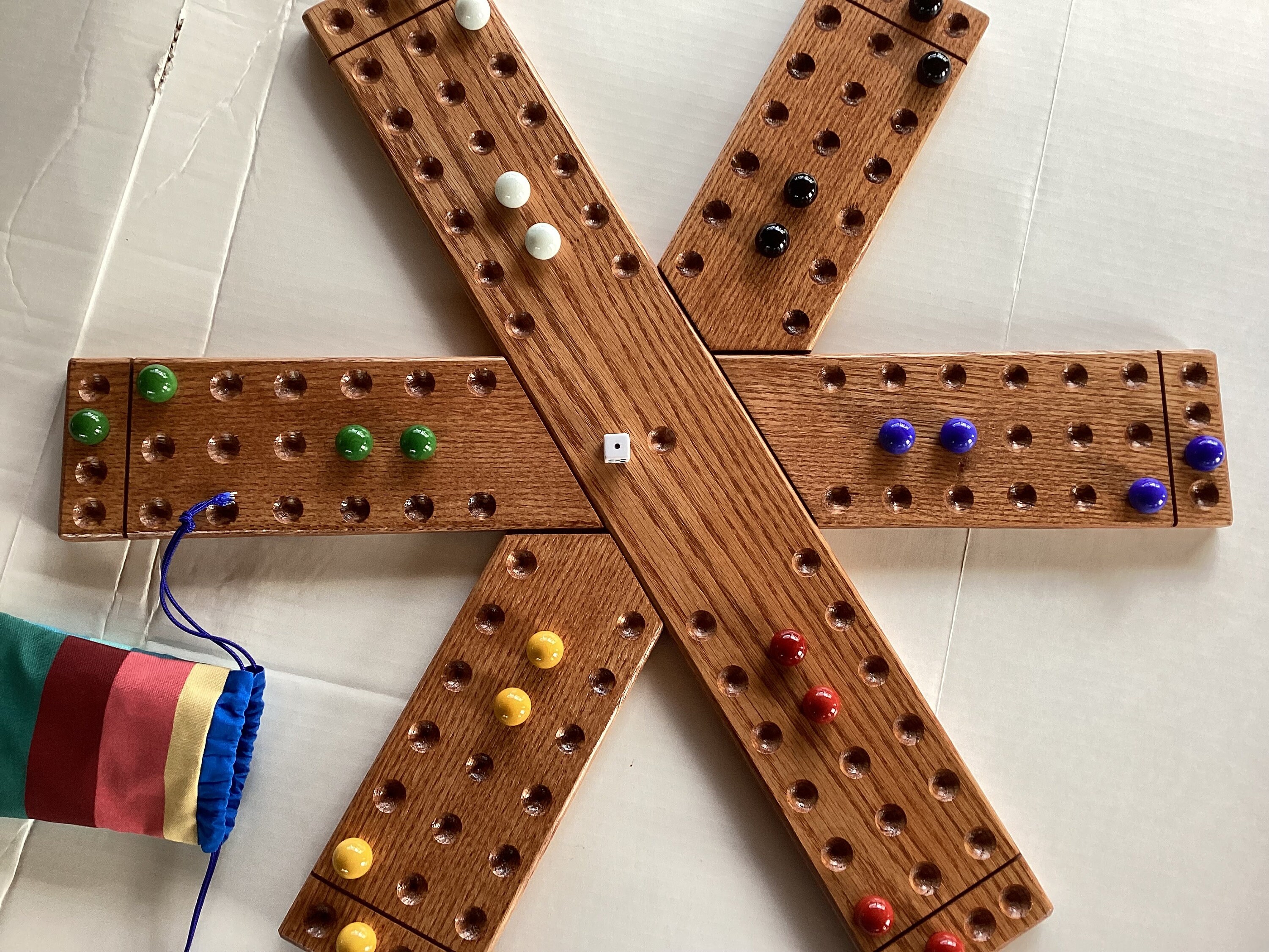 Large Handmade Wooden Marble Gameboard Aggravation - Etsy