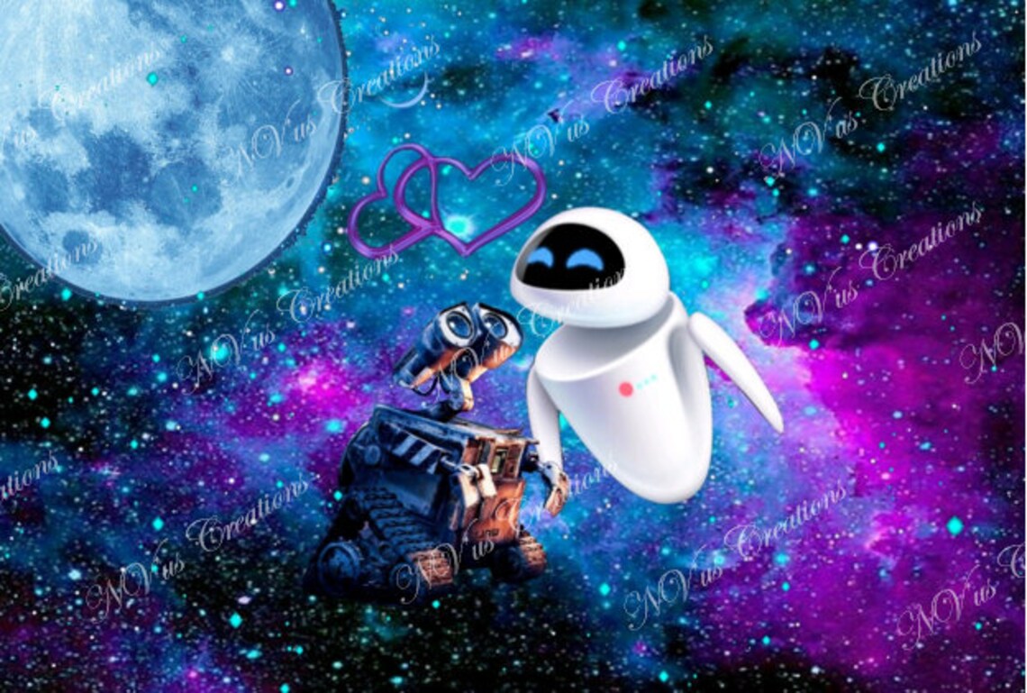 Wall E & Eve Love Digital Sublimations, Designs Downloads, Sublimation ...