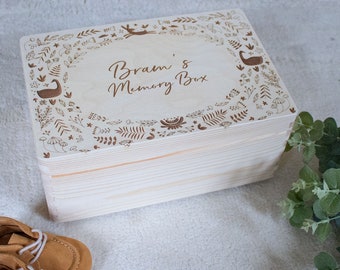 Personalised Bird Wreath Memory Box | Etsy