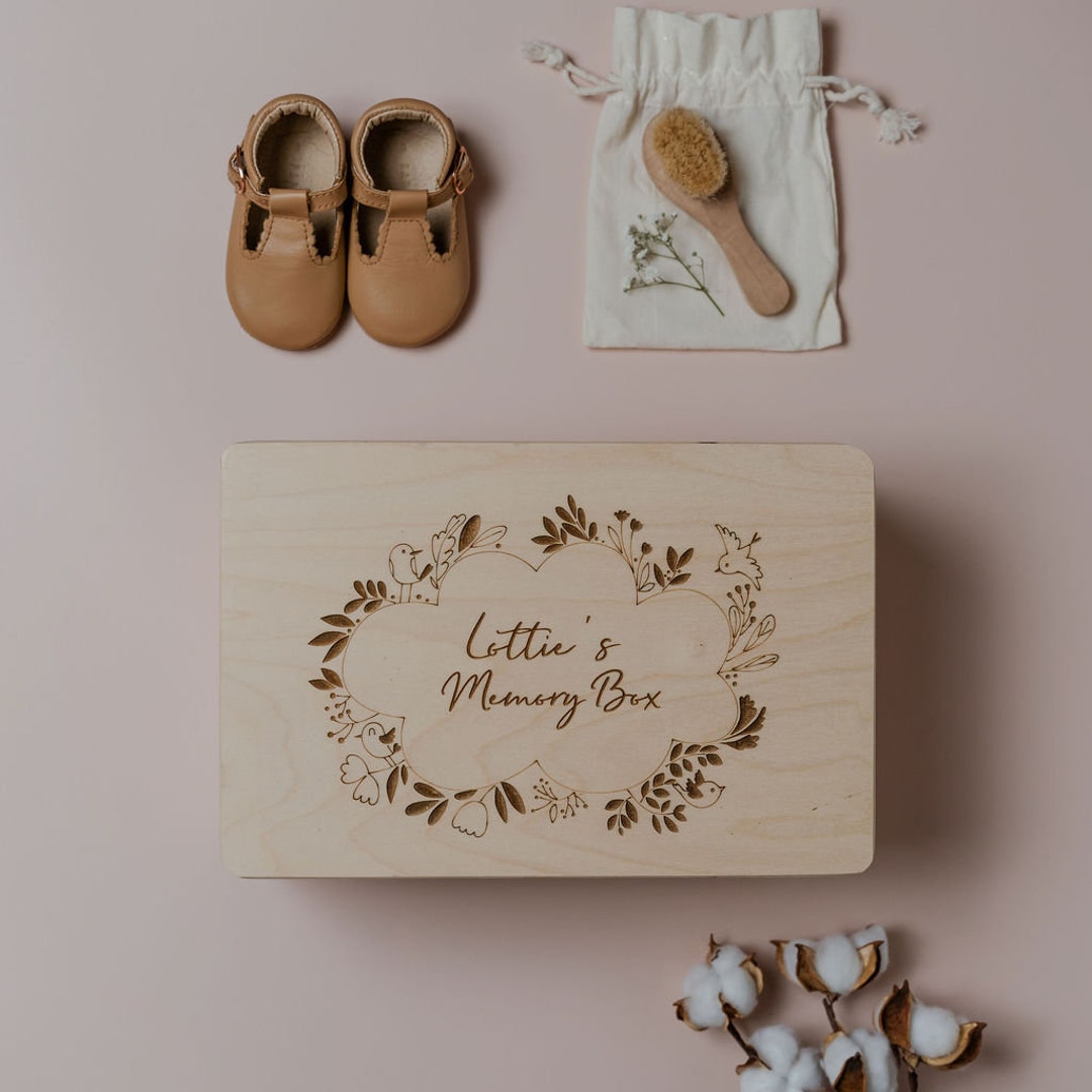 Personalised Bird Wreath Memory Box - Etsy