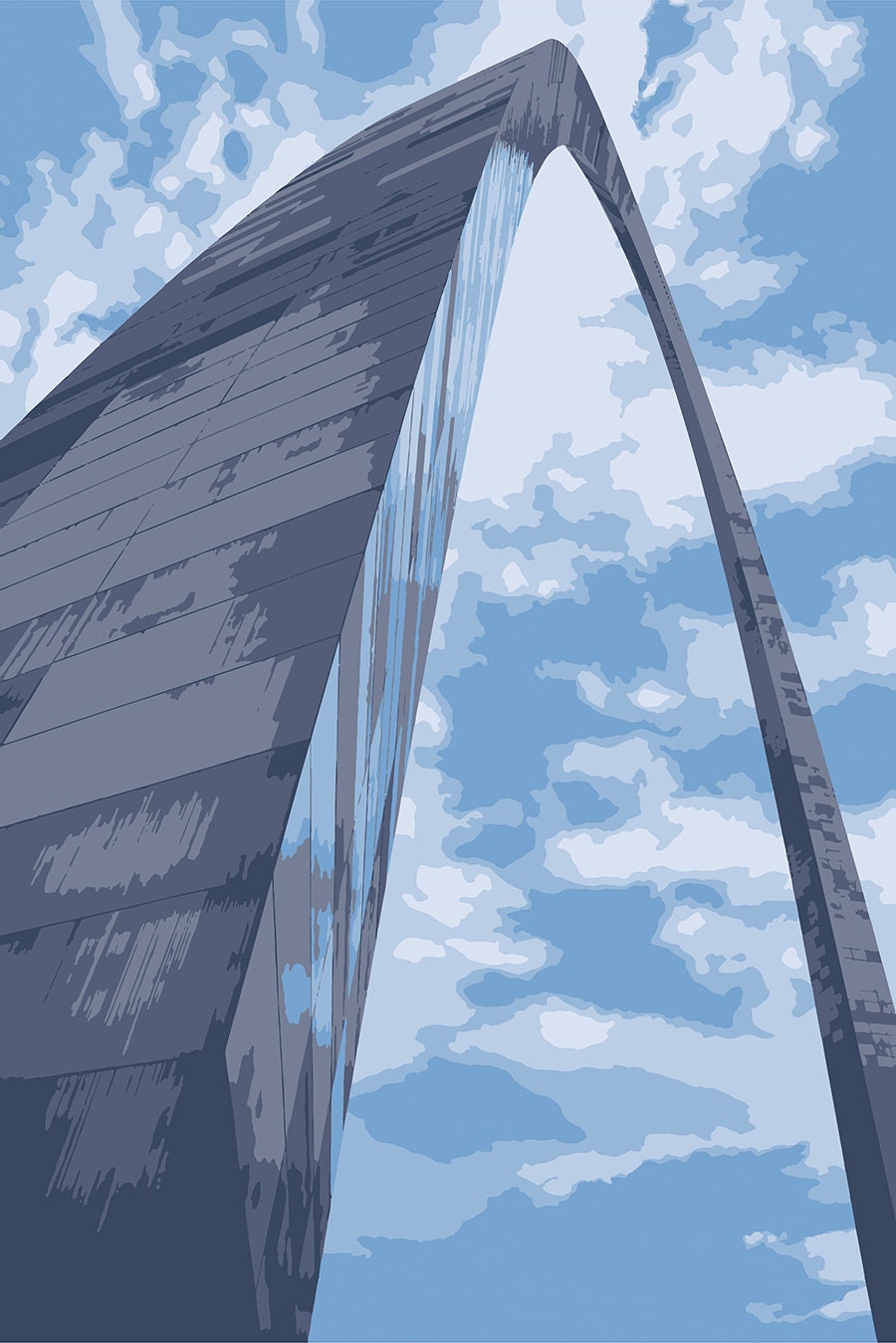 St. Louis Arch Digital Illustration Fine Art Print - Etsy