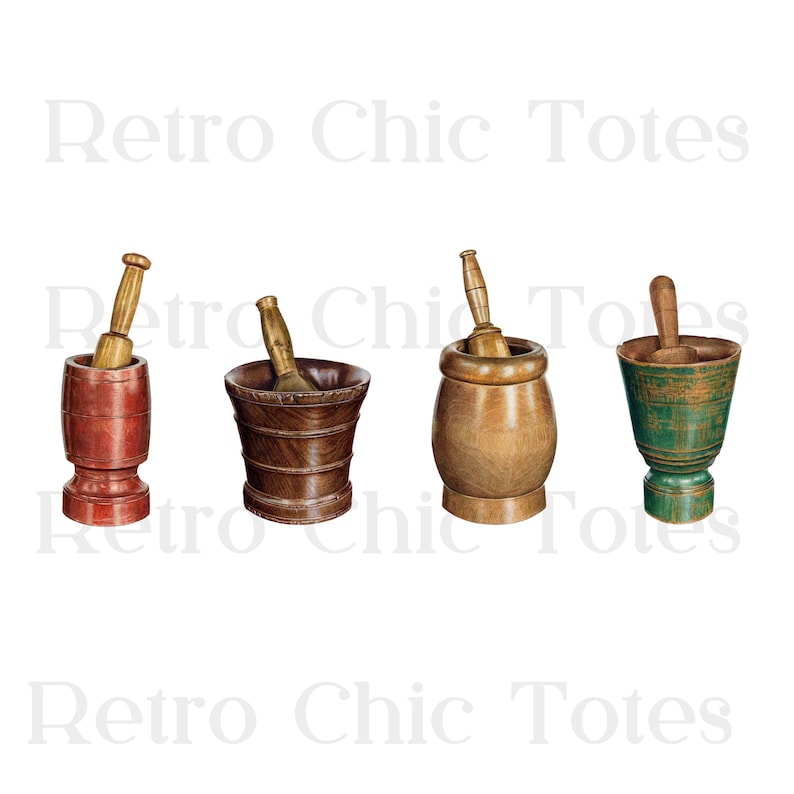 Vintage Mortar and Pestle PNG, Antique Wooden Grinder Clipart, Rustic Kitchen Tool, Hand Drawn ...