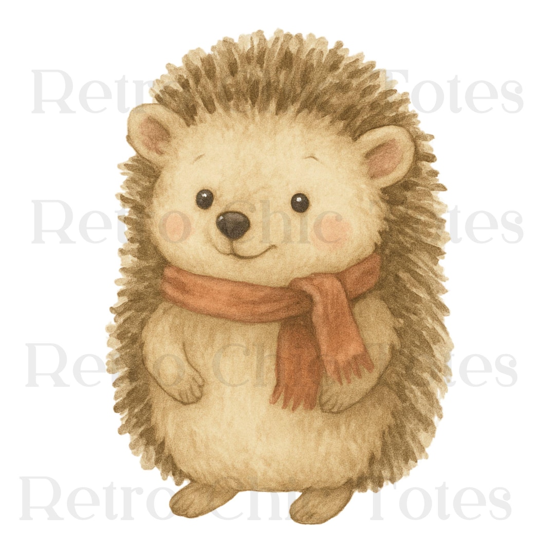 Cute Hedgehog PNG, Woodland Animal Clipart, Baby Hedgehog Illustration ...