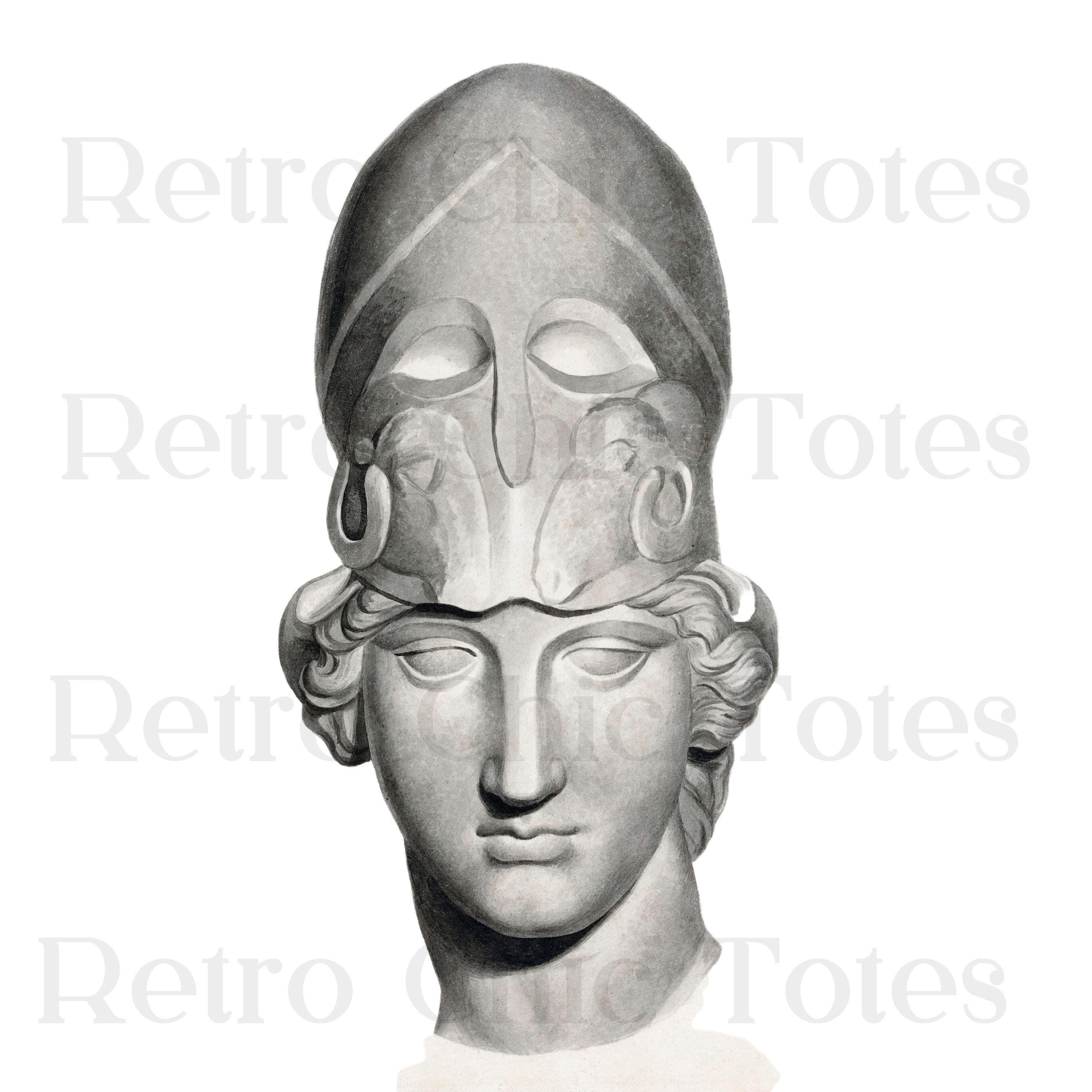 Ancient Greek Helmet Statue PNG, Athena Bust Clipart, Greek Mythology ...