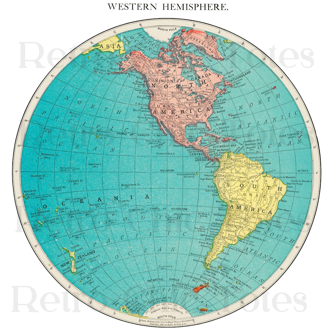 Vintage Western Hemisphere Map PNG, Antique Earth Globe Illustration ...