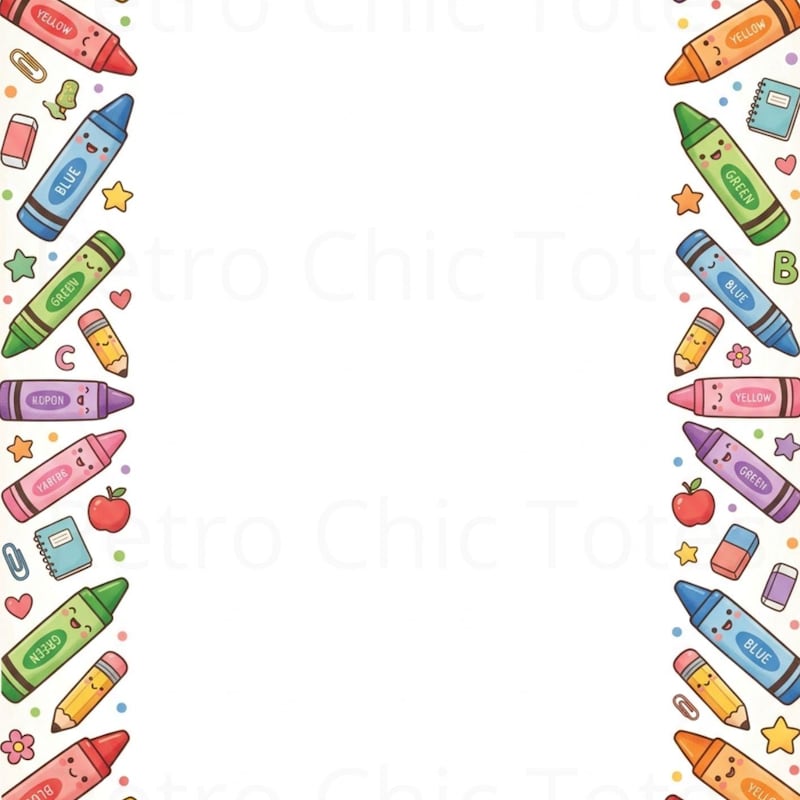 Crayon Borders - Etsy