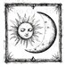 Sun and Moon PNG, Vintage Celestial Clipart, Mystic Astrology Art ...