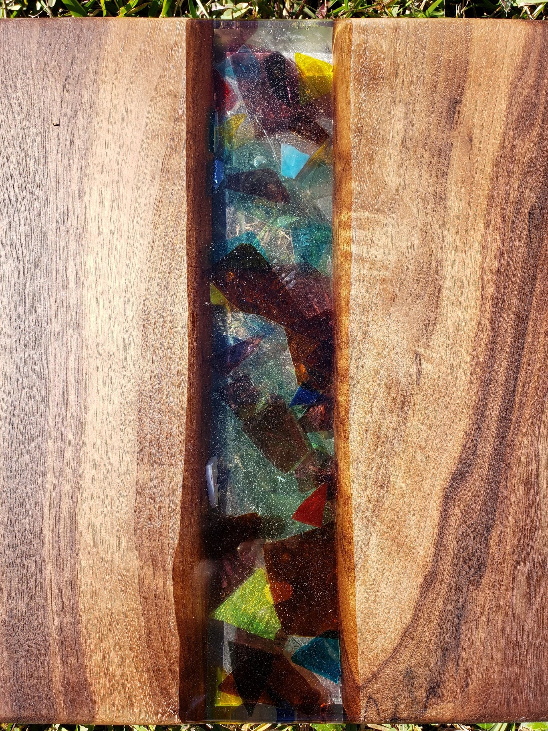 Custom Embedded Epoxy River Table Serving Trays / Cutting - Etsy