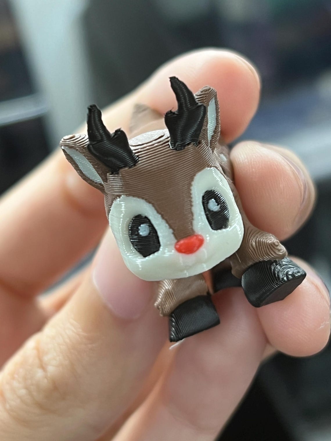 Red Nosed Reindeer Articulated Fidget - Etsy
