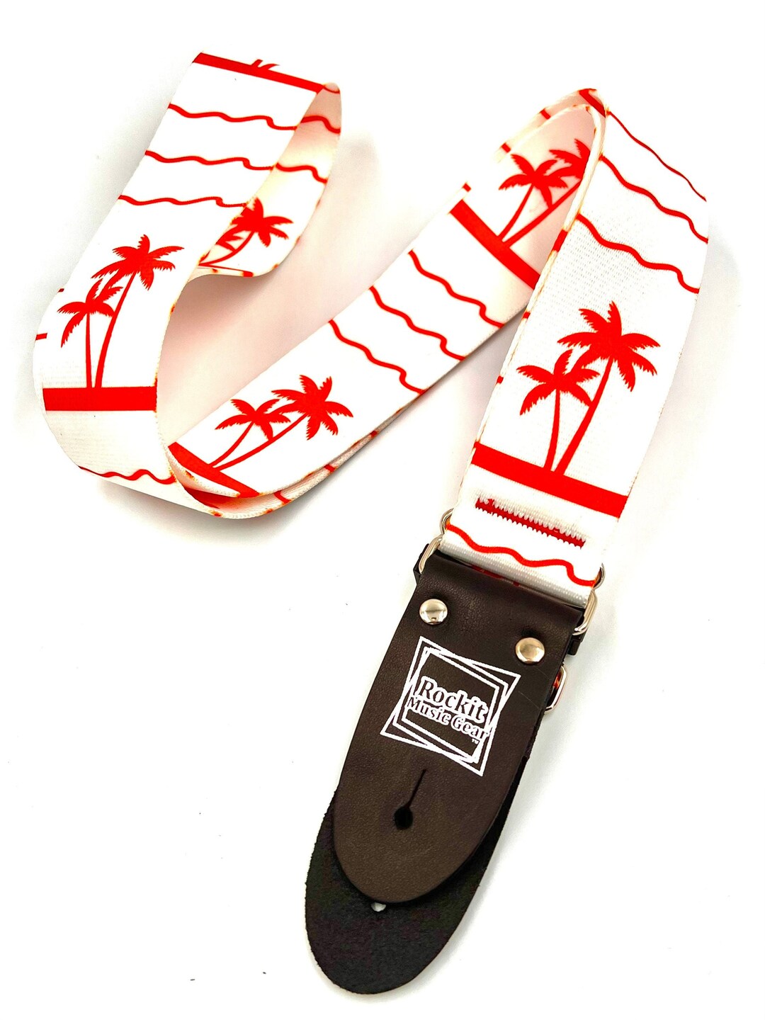 Red Palm Trees Guitar Strap - Etsy
