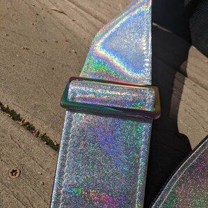Holographic Glitter W/ Rainbow Hardware Guitar Strap - Etsy