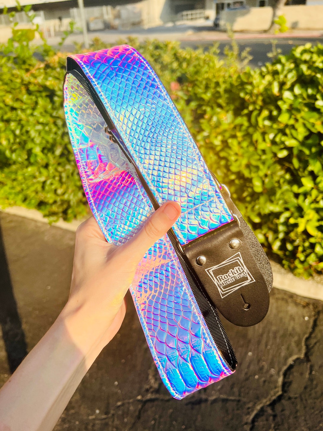 Iridescent Snake Guitar Strap - Etsy