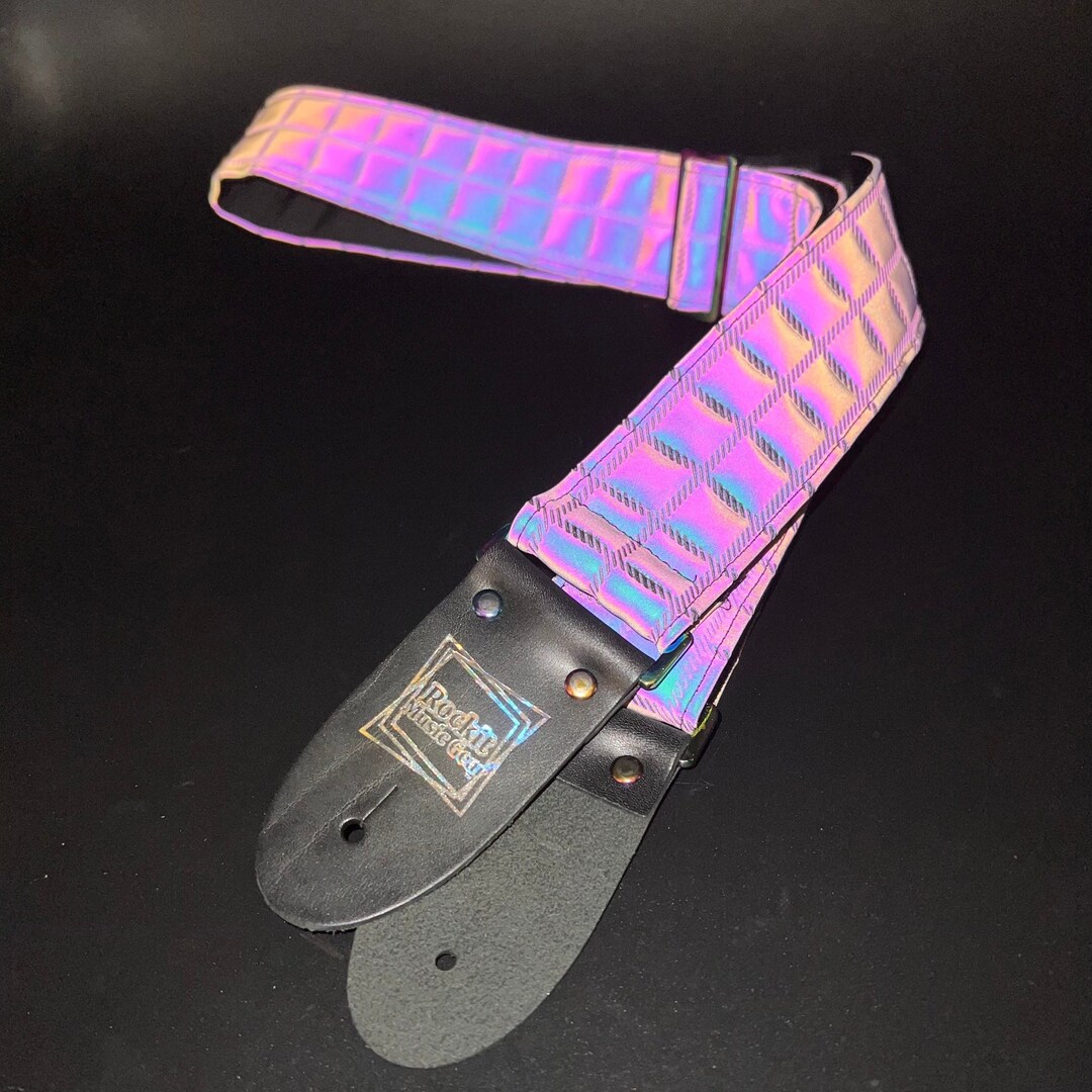 Reflective Holographic Gray Lattice W/ Rainbow Hardware Padded Guitar ...