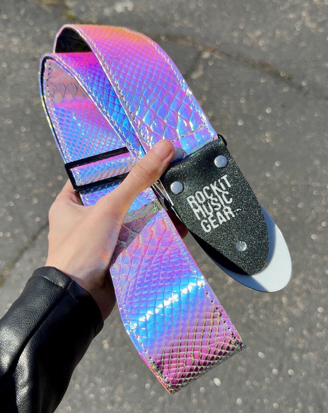 Iridescent Snake Guitar Strap - Etsy