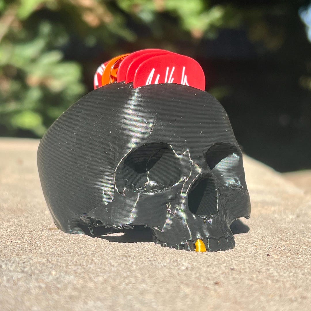 Gold Tooth Pirate Mohawk Skull Pick Holder - Etsy