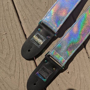 Holographic Glitter W/ Rainbow Hardware Guitar Strap - Etsy