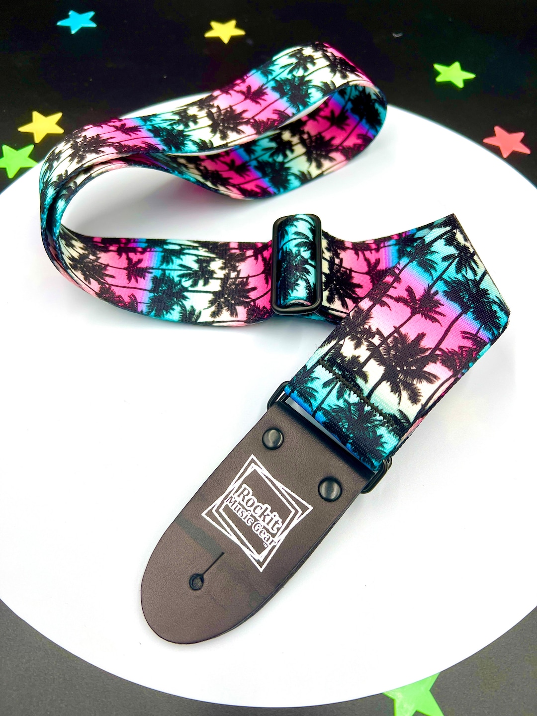 Summer Palm Trees Sunset Handmade Guitar Strap - Etsy