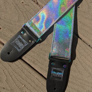 Holographic Glitter W/ Rainbow Hardware Guitar Strap - Etsy