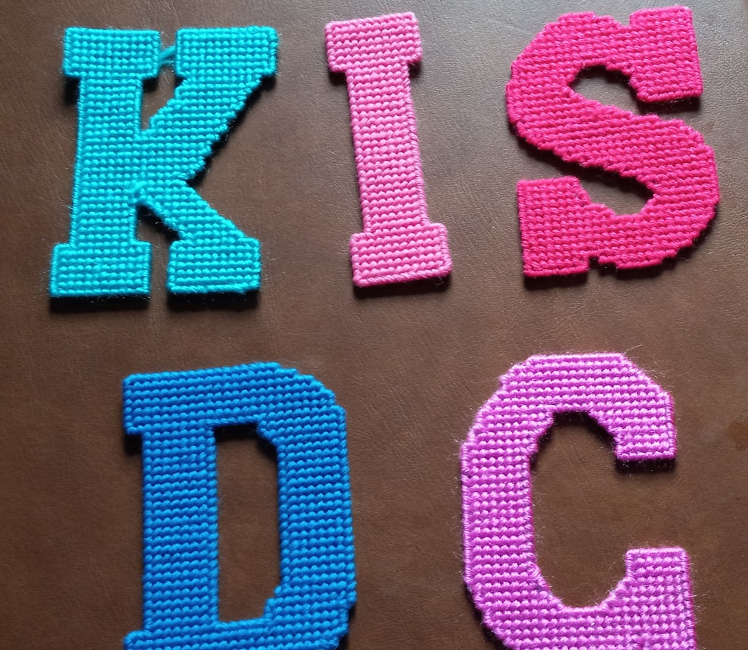 Letters in Plastic Canvas - Etsy