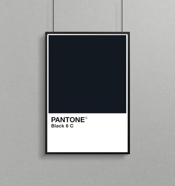 Pantone Print Pantone Black Pantone Wall Art Pantone | Etsy