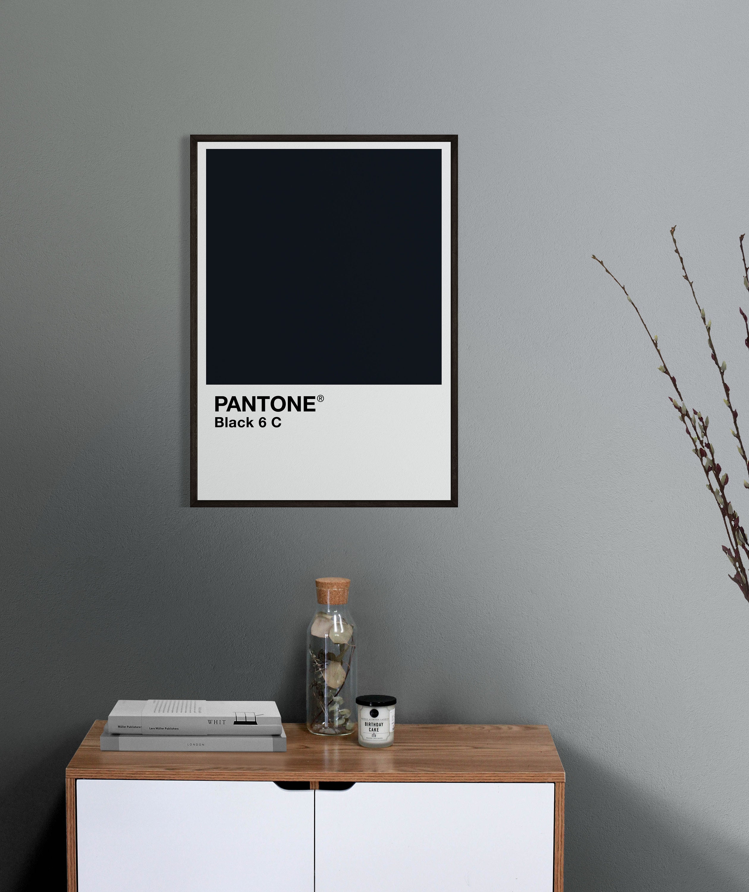 Pantone Print Pantone Black Pantone Wall Art Pantone | Etsy