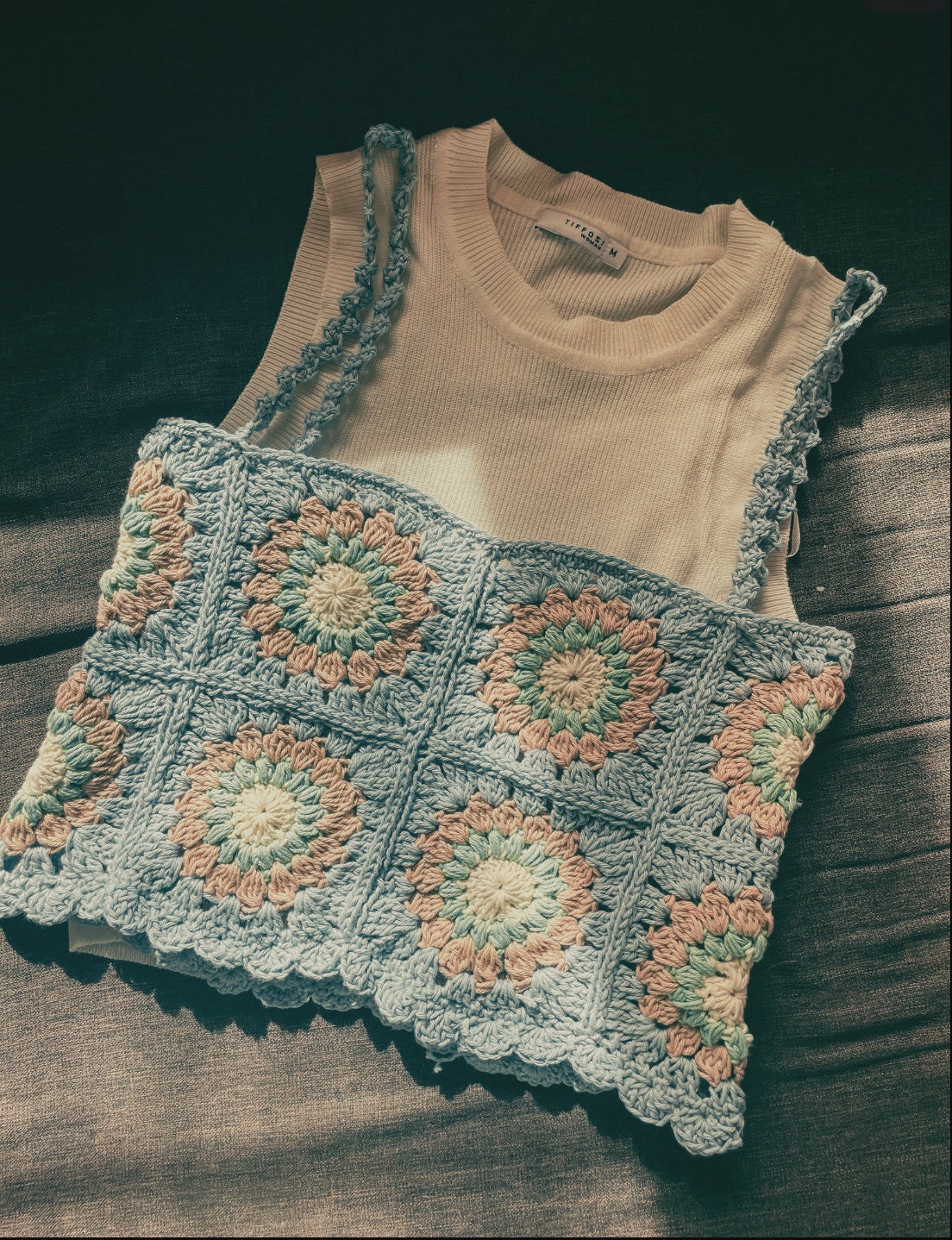 Sunburst Granny Square Crop Top (PATTERN ONLY) - Etsy