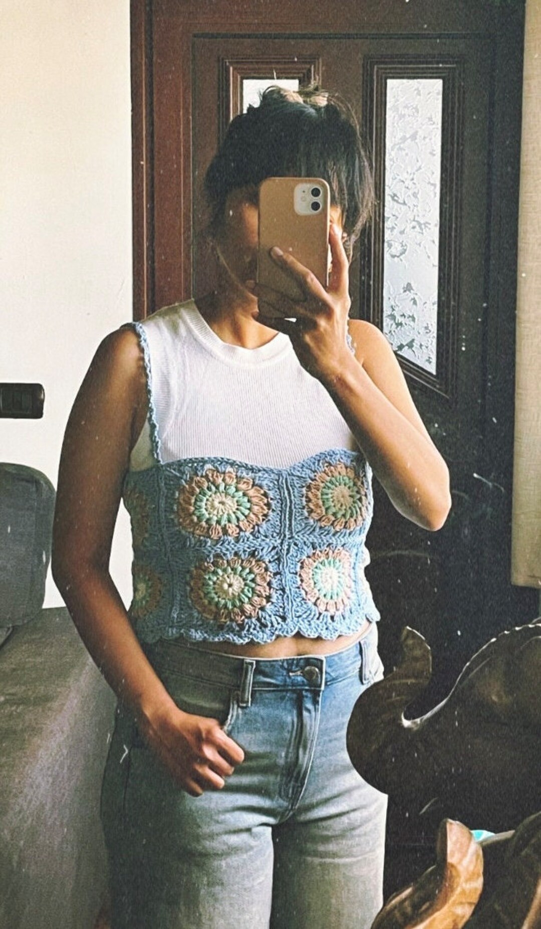 Sunburst Granny Square Crop Top (PATTERN ONLY) - Etsy